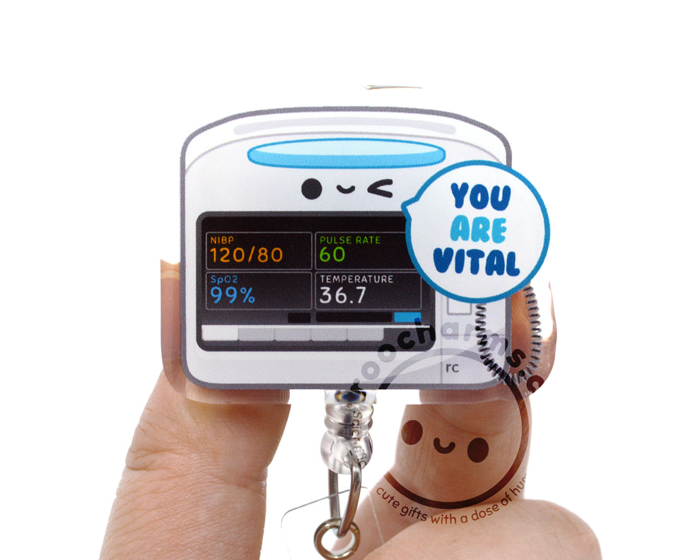Vital Machine Acrylic Badge Reel – roocharms