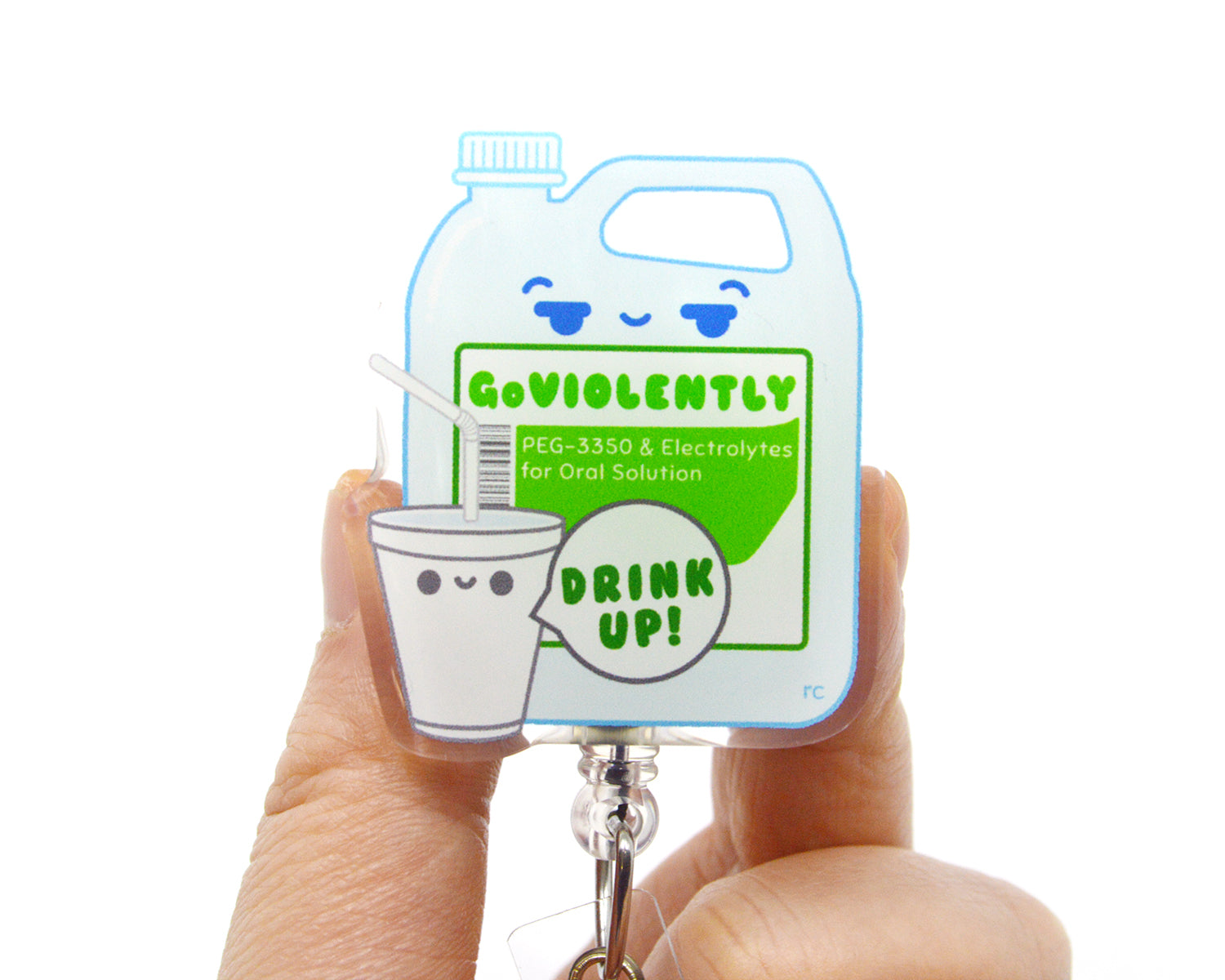 GoViolently Acrylic Badge Reel – roocharms